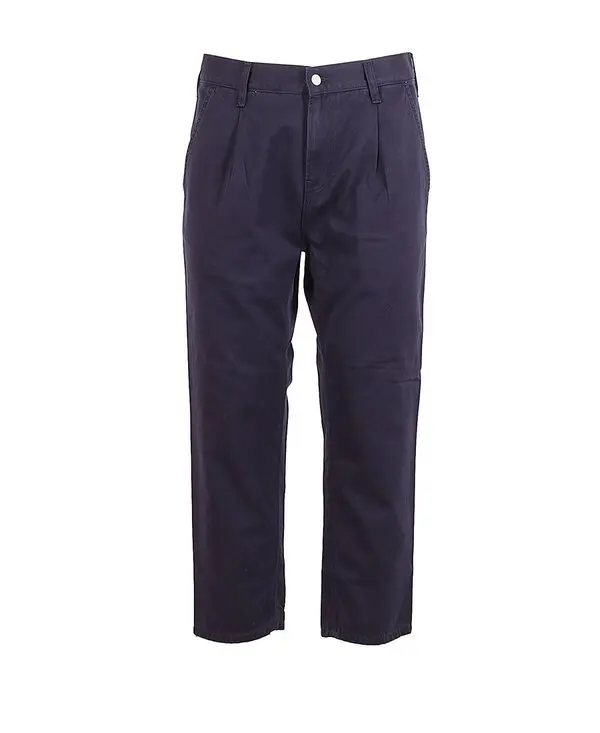 Carhartt Wip Logo Patch Cropped Cargo Trousers