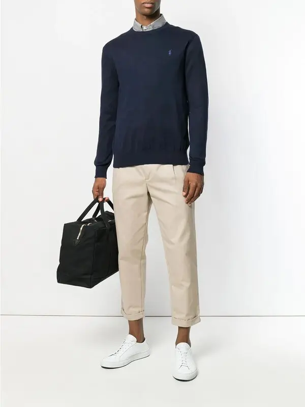 Polo Ralph Lauren Navy Logo Embroidered Sweater