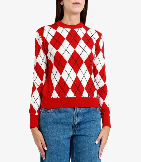 MSGM Long-sleeved Crewneck Knitted Jumper