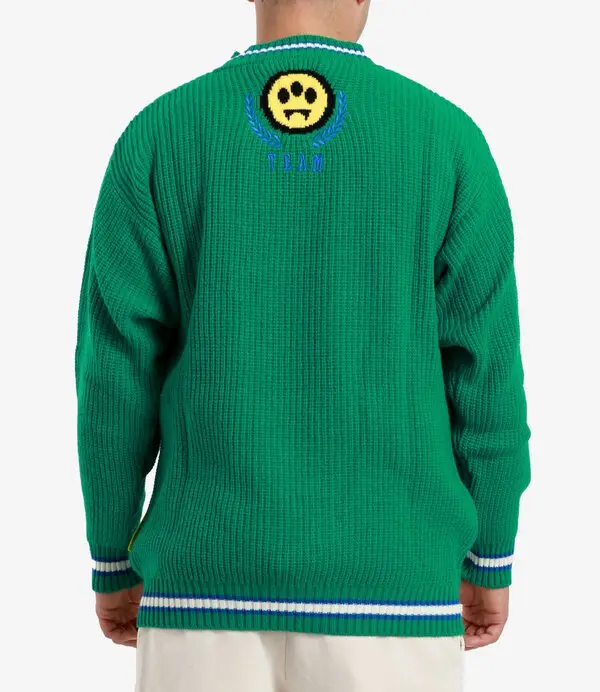 BARROW Intarsia-logo V-neck Jumper