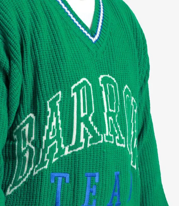 BARROW Intarsia-logo V-neck Jumper