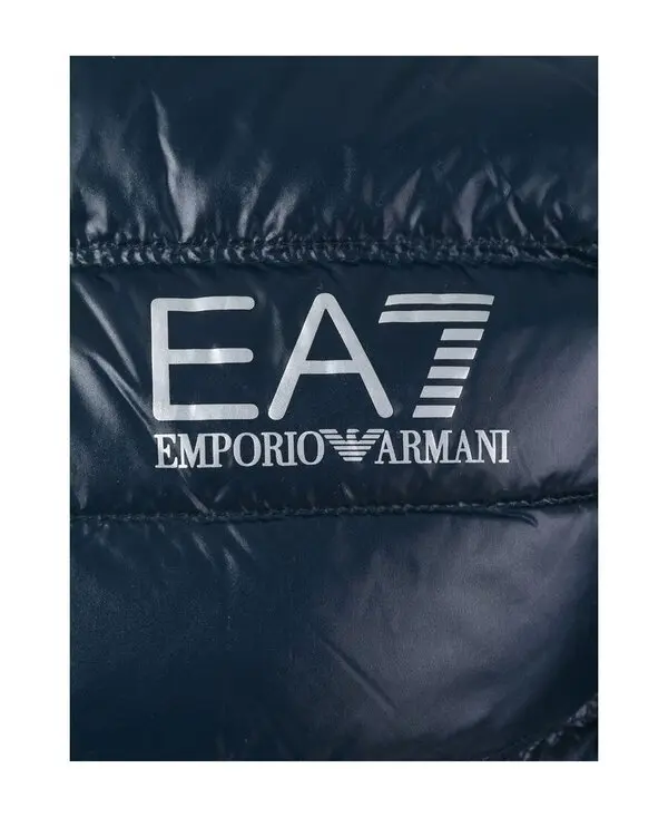 EA7 Quilted Zip-up Gilet With Logo Detail