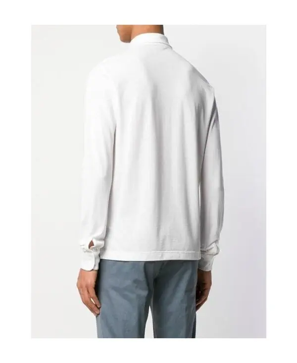 ZANONE Long-sleeved Cotton Polo Shirt