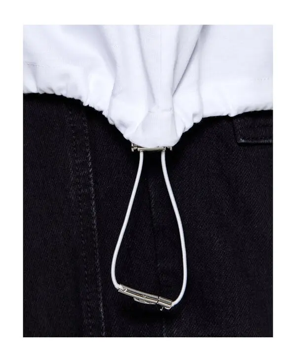 WOOYOUNGMI Logo-plaque Drawstring T-shirt
