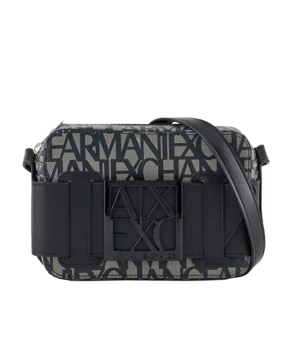 Armani Exchange Monogram Camera Case Bag With Adjustable Shoulder Strap