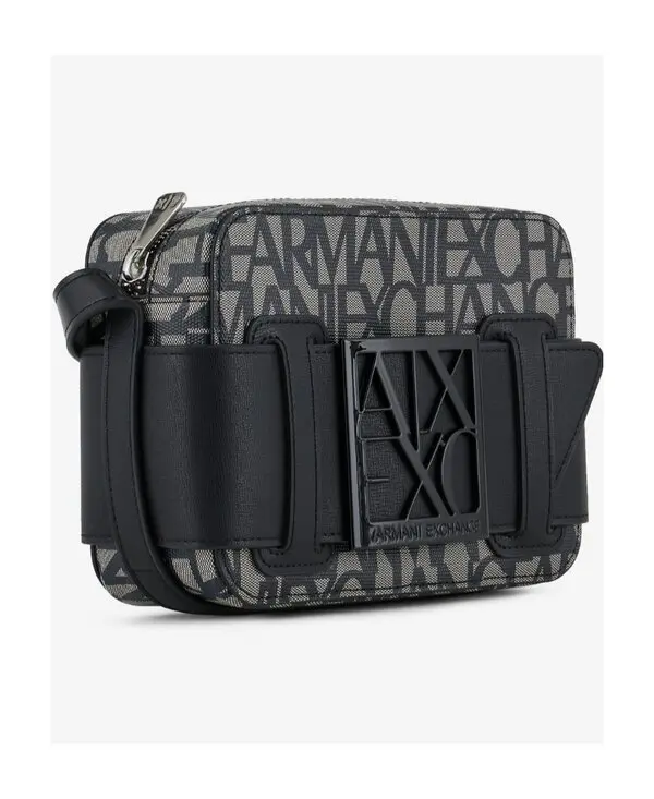 Armani Exchange Monogram Camera Case Bag With Adjustable Shoulder Strap