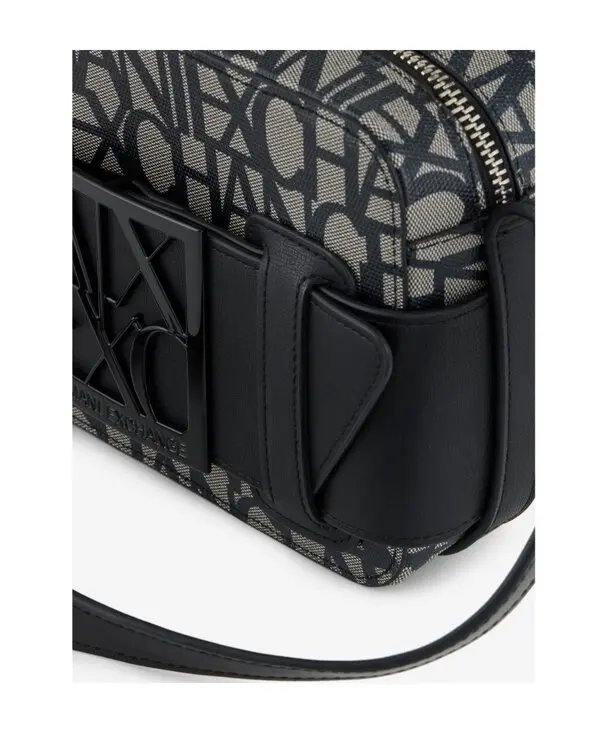 Armani Exchange Monogram Camera Case Bag With Adjustable Shoulder Strap