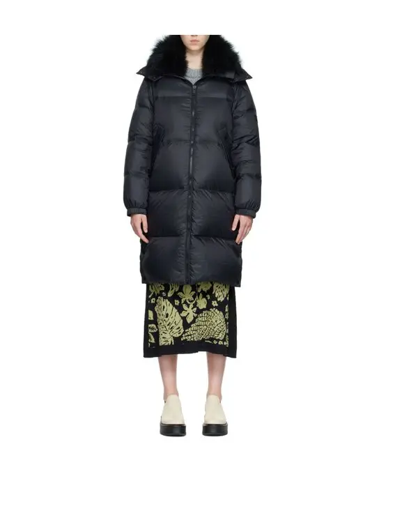 YVES SALOMON Logo Quilted Down Jacket