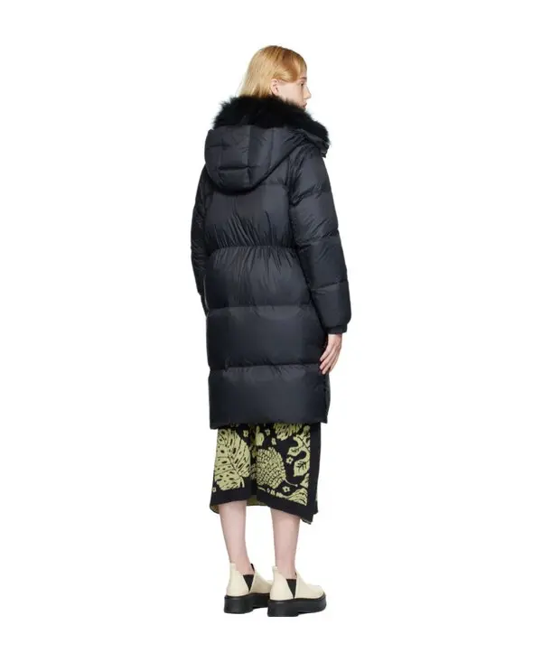 YVES SALOMON Logo Quilted Down Jacket