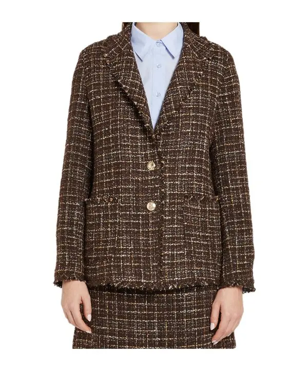 IBLUES Single-breasted Blazer With Frayed Edges