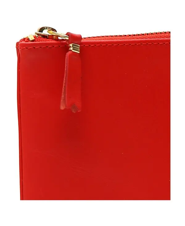 Comme Des Garçons Logo Detailed Zip-up Pouch