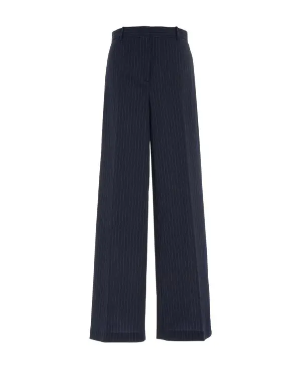 N.21 Belted Wide Leg Pinstripe Trousers