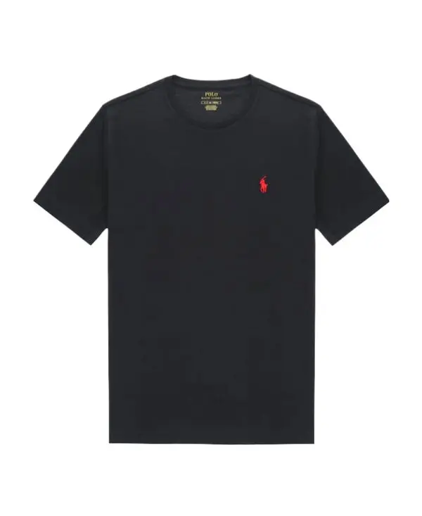 Polo Ralph Lauren Logo Embroidered T-shirt - Black