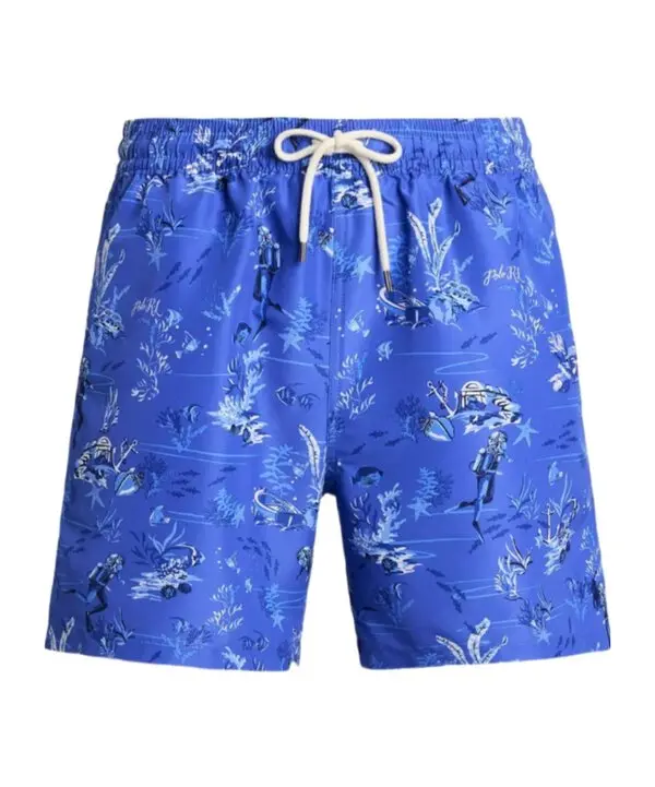 Polo Ralph Lauren Graphic Print Swim Shorts - Blue