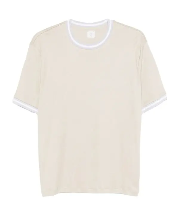 Eleventy Contrast Trim Jersey T-shirt