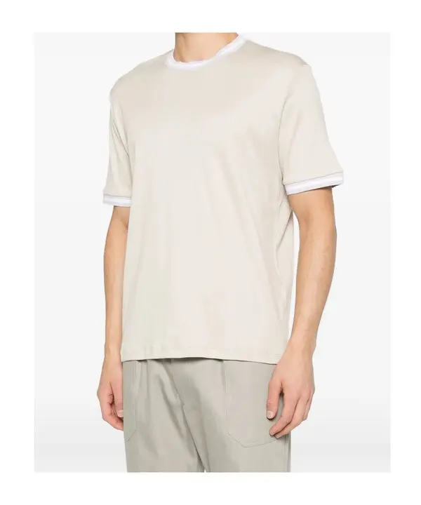 Eleventy Contrast Trim Jersey T-shirt