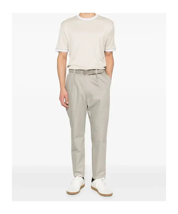 Eleventy Contrast Trim Jersey T-shirt
