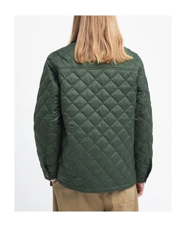 Barbour Quilted Padded Jacket With Tartan Lining