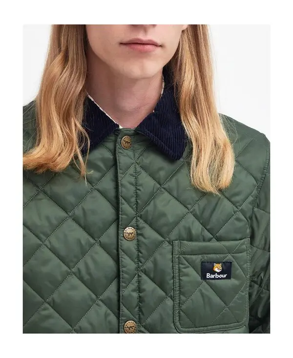 Barbour Quilted Padded Jacket With Tartan Lining