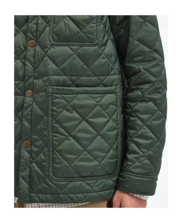 Barbour Quilted Padded Jacket With Tartan Lining