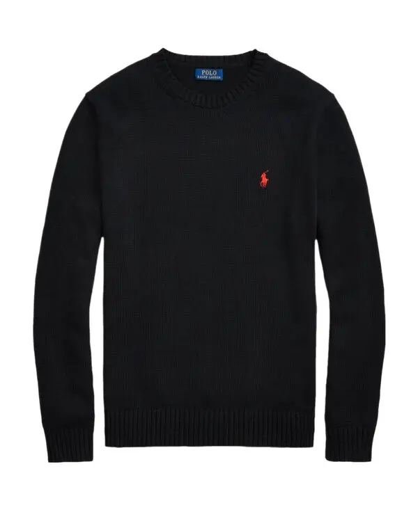 Polo Ralph Lauren Embroidered Crewneck Jumper - Black
