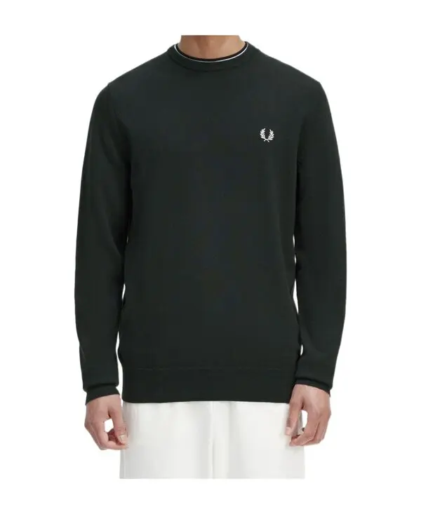 Fred Perry Crew Neck Embroidered Jumper