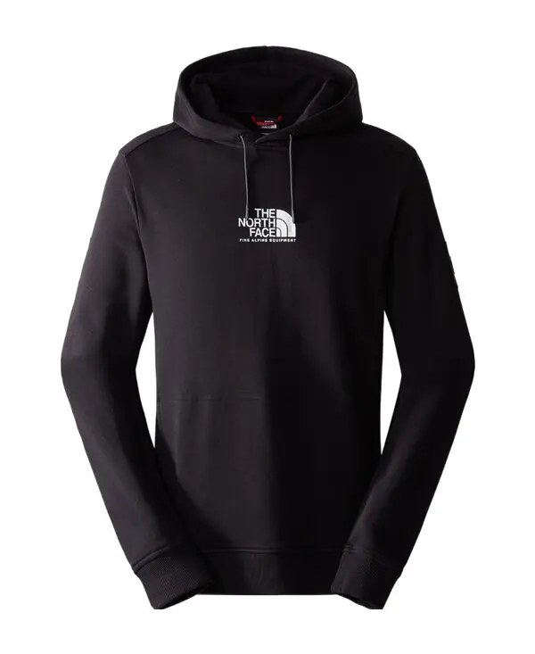 The North Face Logo Printed Drawstring Hoodie - Black