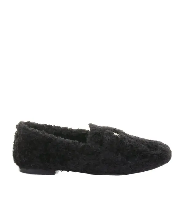 Casadei Shearling Slip-on Loafers