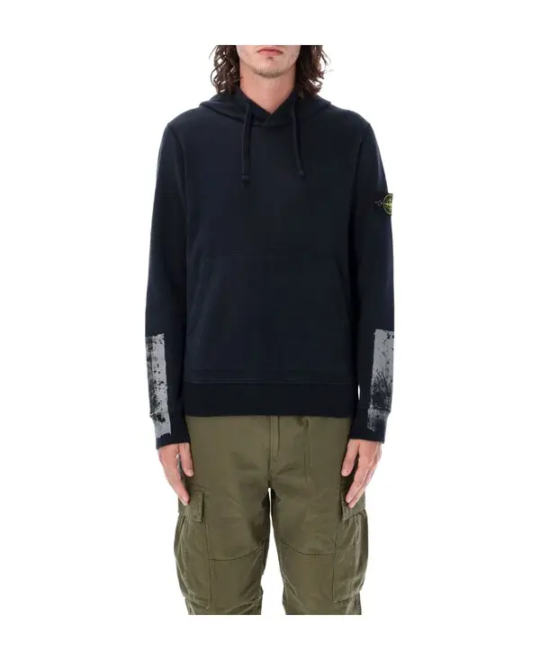 Stone Island Compass-motif Cotton Hoodie