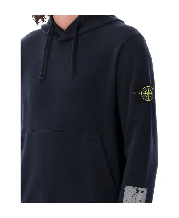 Stone Island Compass-motif Cotton Hoodie