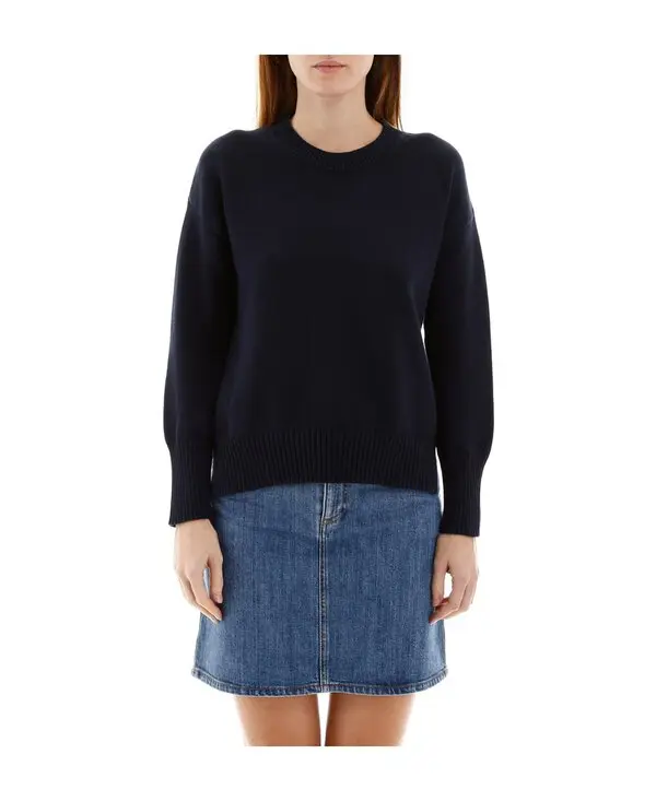 Kenzo Navy Blue Jacquard Logo Pullover