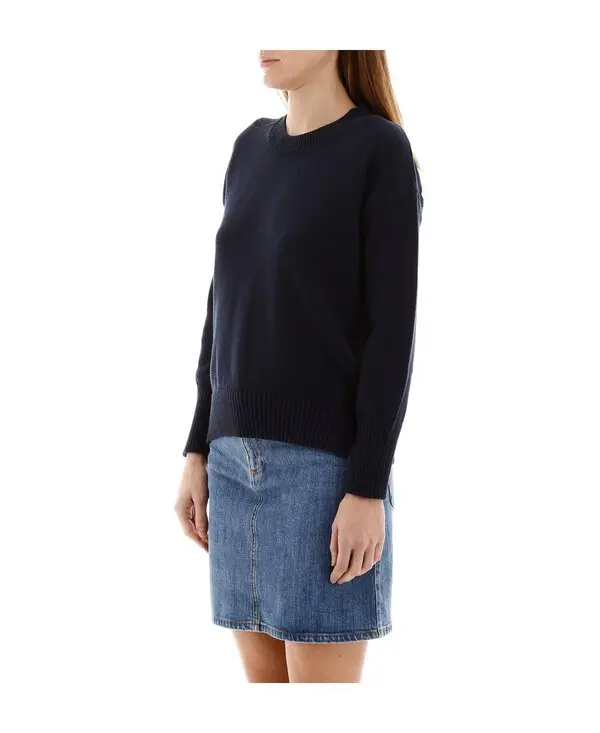 Kenzo Navy Blue Jacquard Logo Pullover