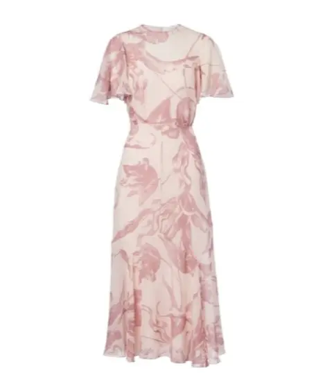 Erdem Printed Silk Midi Dress