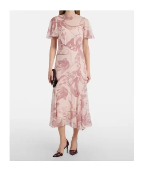 Erdem Printed Silk Midi Dress