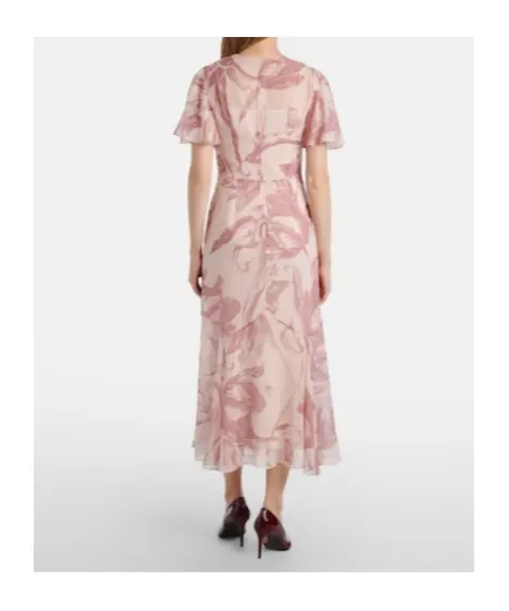 Erdem Printed Silk Midi Dress
