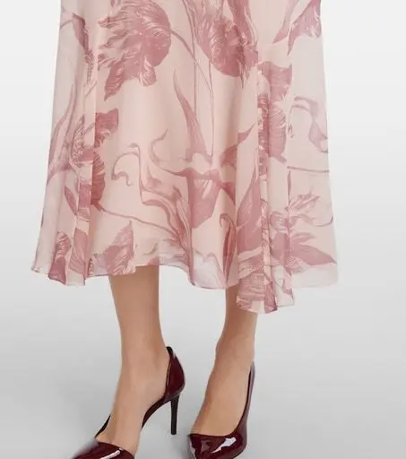 Erdem Printed Silk Midi Dress