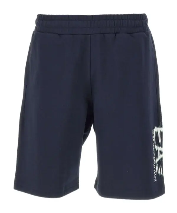 EA7 Logo Drawstring Shorts - Black