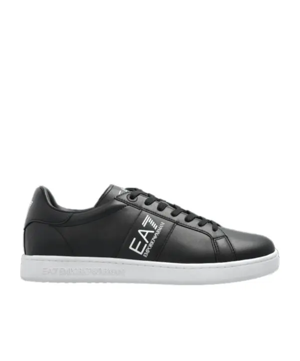 EA7 Logo Detailed Lace-up Sneakers - Black
