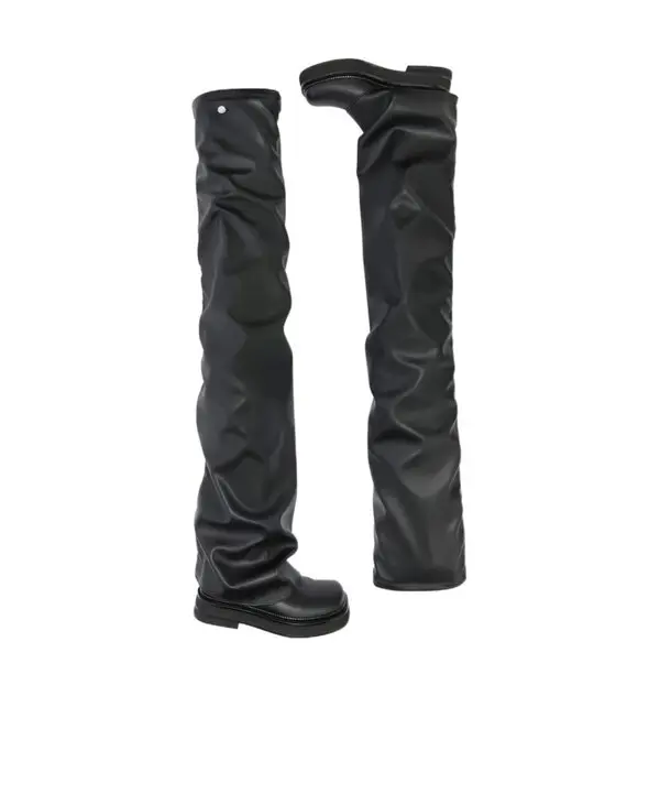 Attico Robin Over The Knee Thigh High Flat Boots