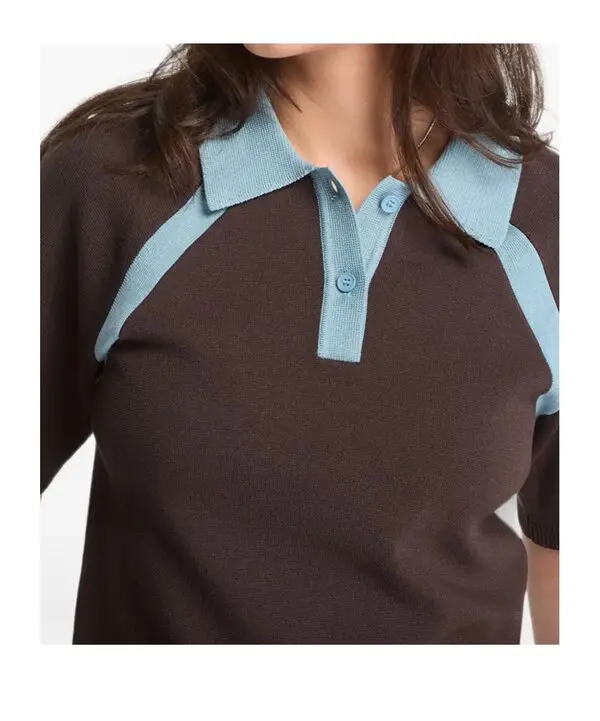 Samsøe Samsøe Contrast Polo Top