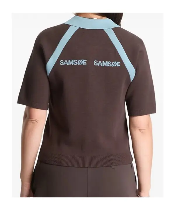 Samsøe Samsøe Contrast Polo Top