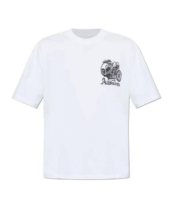 ALLSAINTS Panhead Skull Graphic T-shirt - White