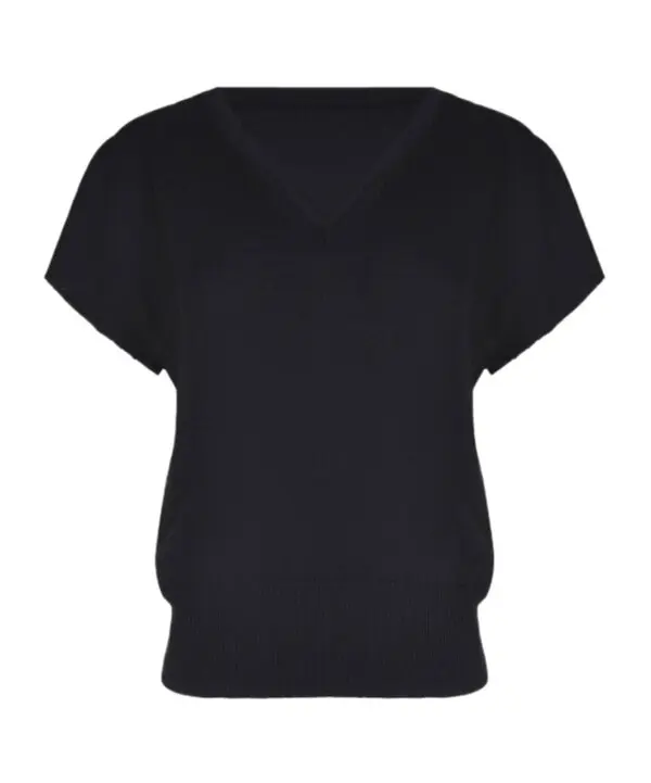 DONDUP V-neck Short-sleeve Knitted Top