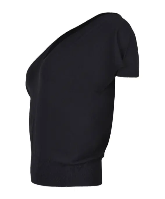 DONDUP V-neck Short-sleeve Knitted Top