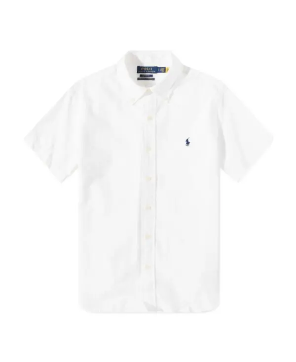 Polo Ralph Lauren Logo Embroidered Short-sleeved Shirt - White