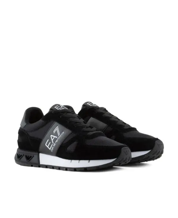 EA7 Logo-printed Panelled Lace-up Sneakers