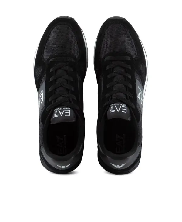 EA7 Logo-printed Panelled Lace-up Sneakers