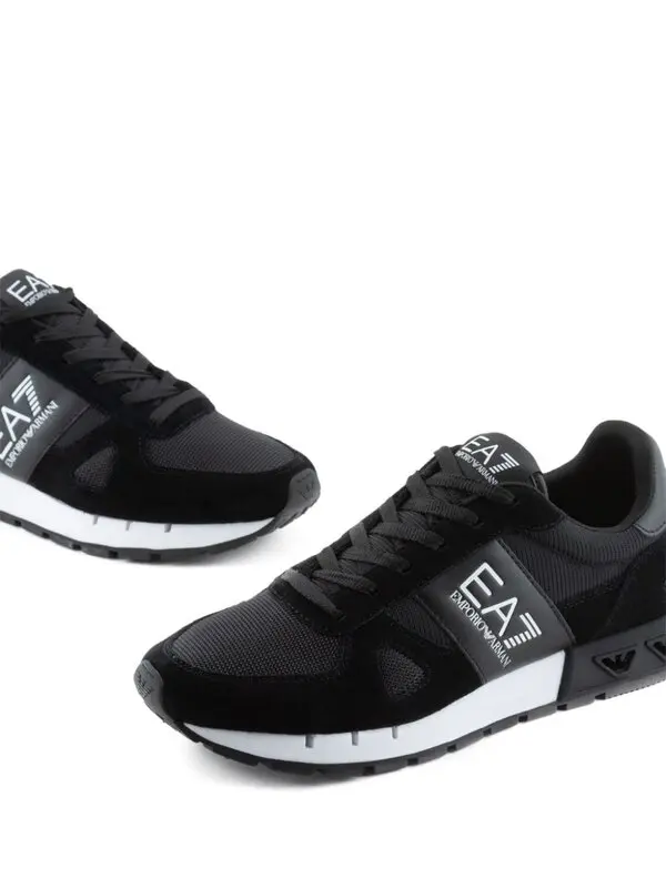 EA7 Logo-printed Panelled Lace-up Sneakers