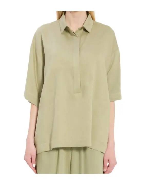 THE FRANKIE SHOP Eda Fluid Polo Shirt