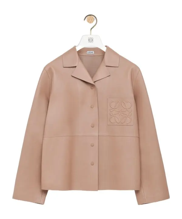 Loewe Logo Embossed Leather Pyjama Jacket